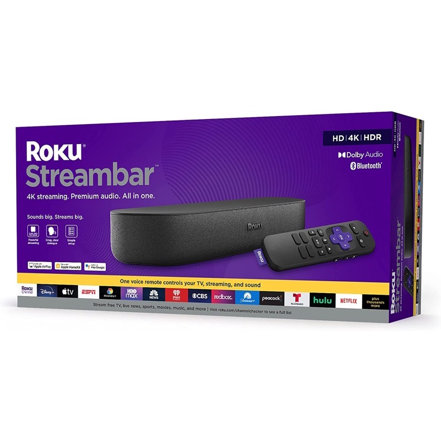 Jual Roku Streambar 4K / HD / HDR Streaming Media Player Soundbar ...