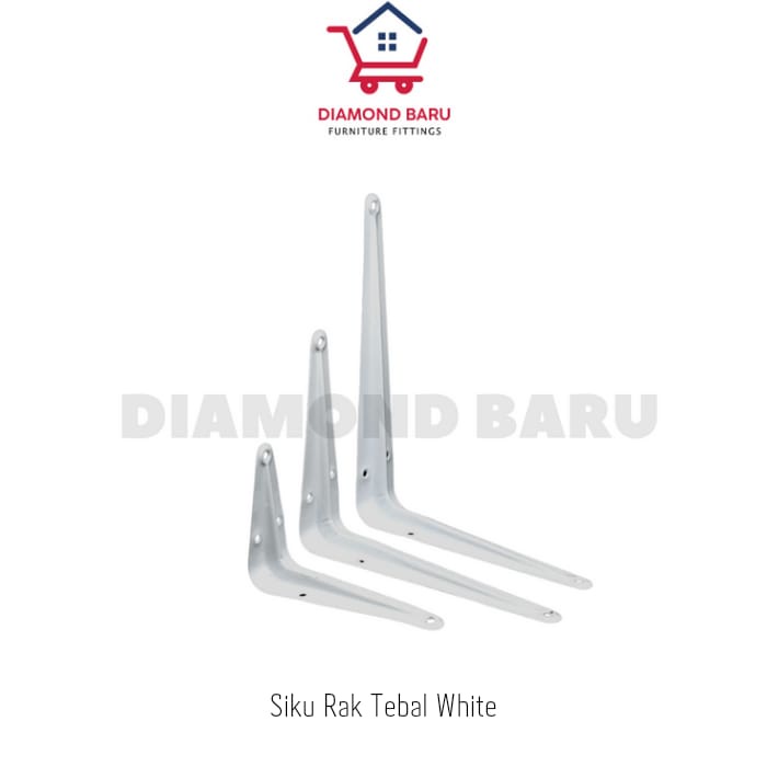 Jual Ambalan Siku Rak Tebal White Rack L Putih Siku Dinding Penyangga ...