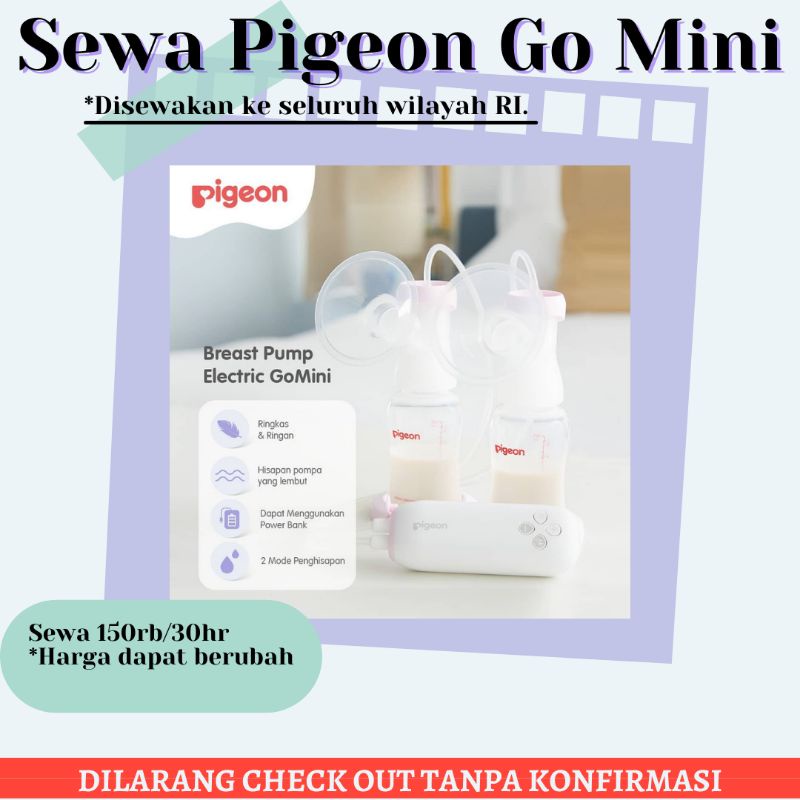 Jual Sewa Pigeon Go Mini Double Pump Pompa Asi / Rental Breast Pump ...