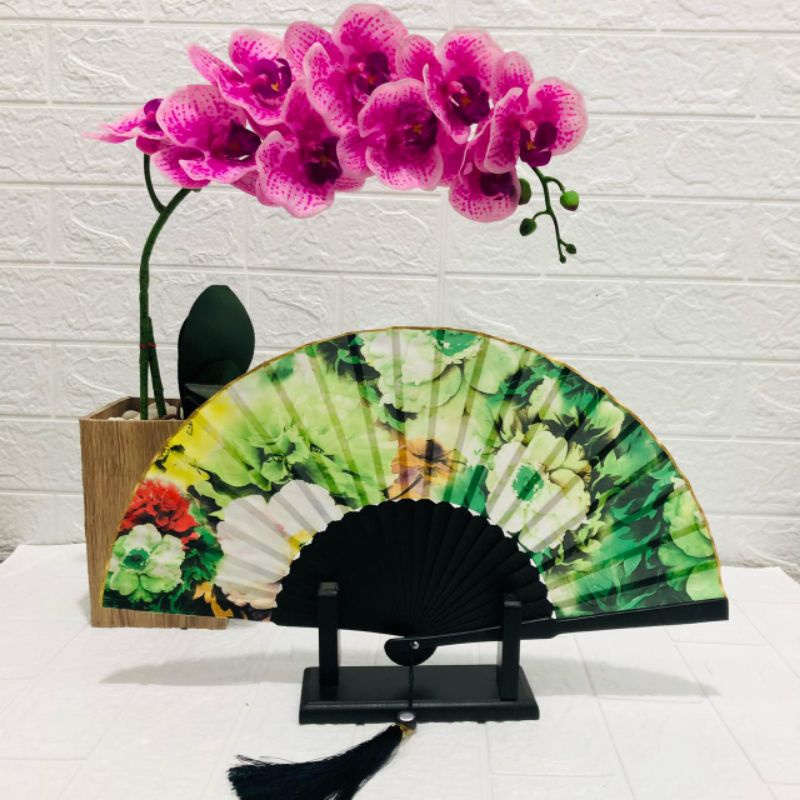 Jual Kipas Kain Sutra/Kipas Kain /Kipas lipat ( Bisa ukir nama kamu di ...