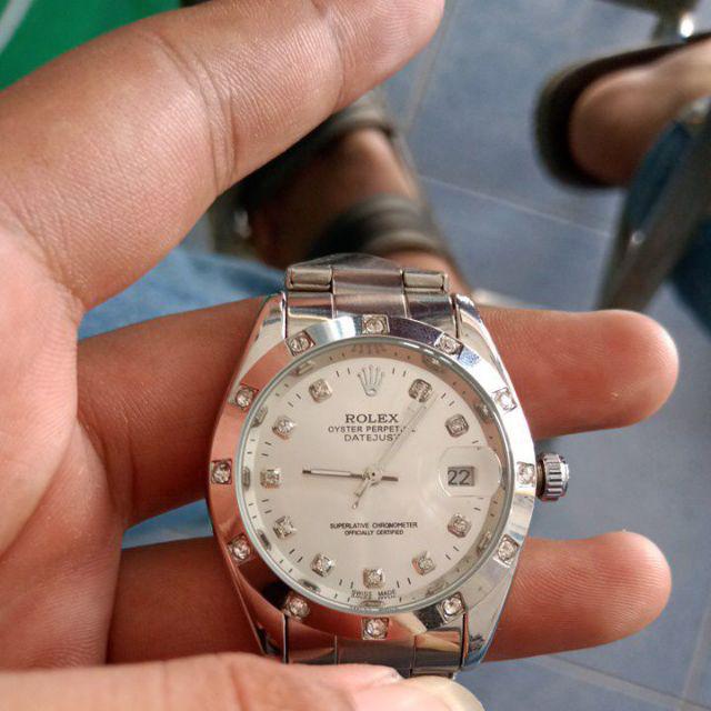 Jam Tangan Rolex Oyster Perpetual DateJust Rantai Kombinasi Hitam ...