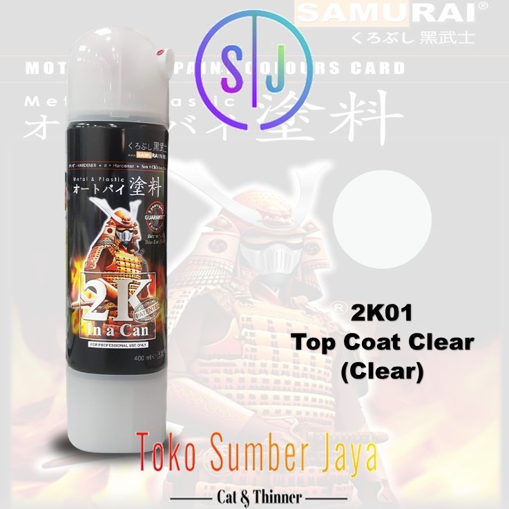 Jual Cat Semprot Samurai 2K Coat 2K01 Top Coat Clear (Clear) | Shopee Indonesia