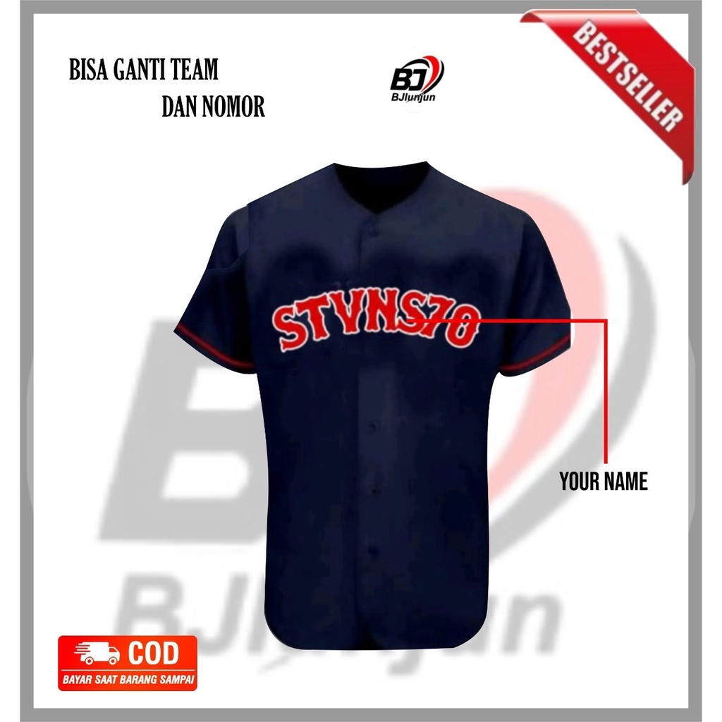 Jual JERSEY BASEBALL KATAK BHIZER STVNS70 NAVY ORIGINAL BISA CUSTOM ...