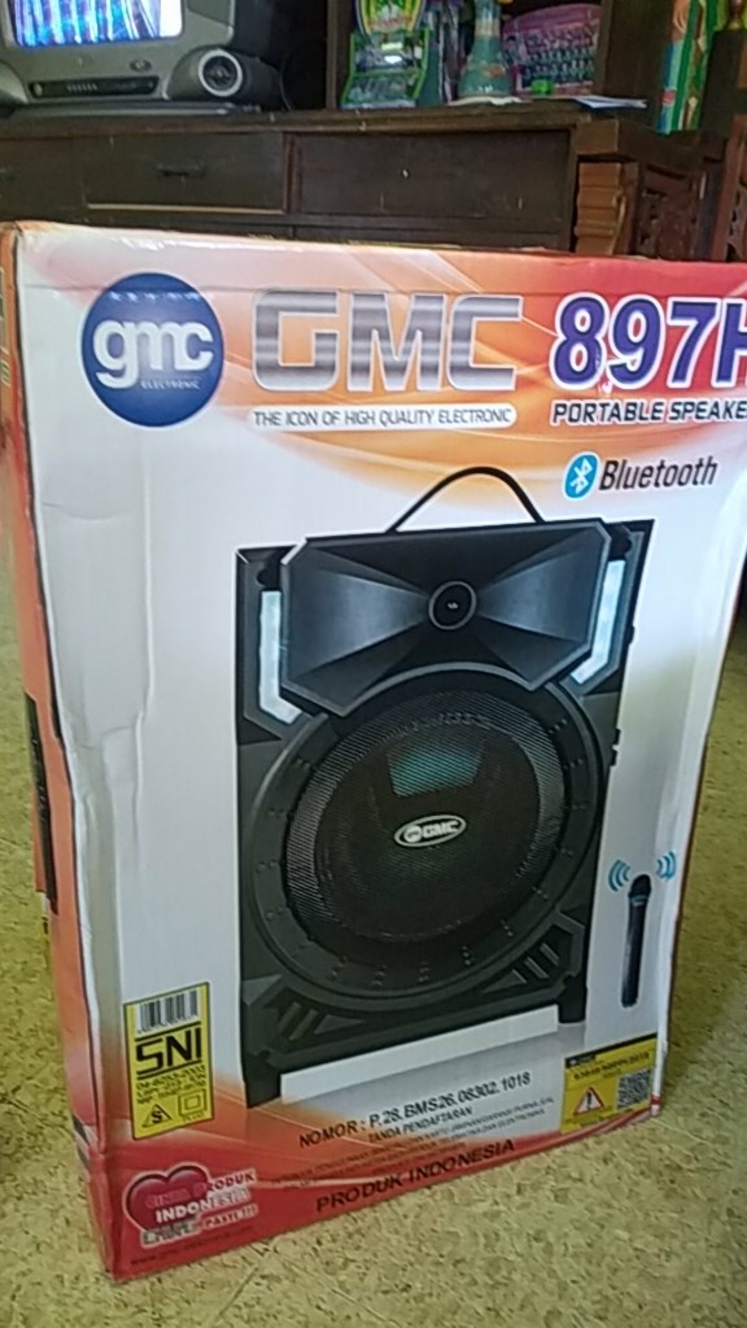 GMC 897H SPEAKER PORTABLE MULTIMEDIA WITH BLUETOOTH KARAOKE | Shopee ...