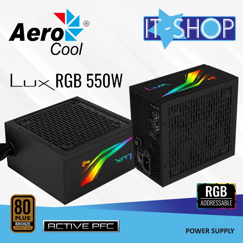 Aerocool Power Supply Lux RGB 550w Bronze | Shopee Indonesia