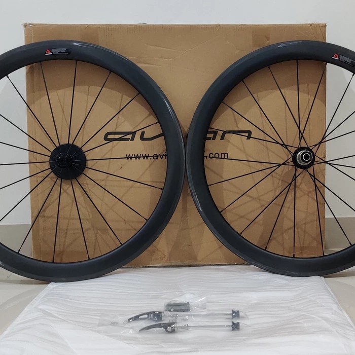 Jual Wheelset Avian Carbon Rims 700c Profile 50mm 38mm hub Powerway r13 ...