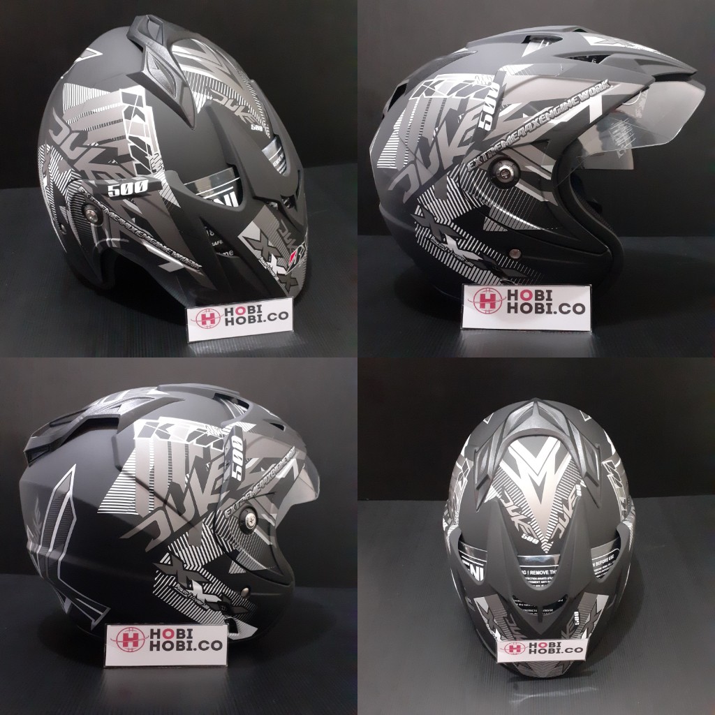 Jual Helm Motor Sni Bxp 2 Kaca Jp7 Double Visor Duke Grey Original