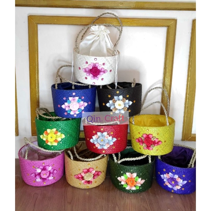 Jual Tas hampers EMBER 1 TOPLES BUNGA tas anyaman pandan tas parcel ...