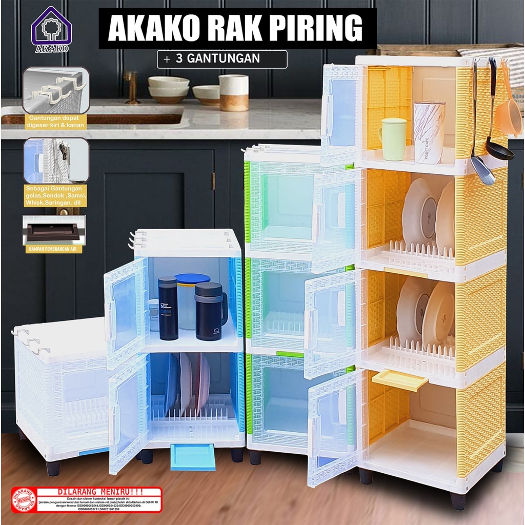 Jual AKAKO - Rak Piring & Nampan Transparan Kekinian Full Rak Bahan Ori ...