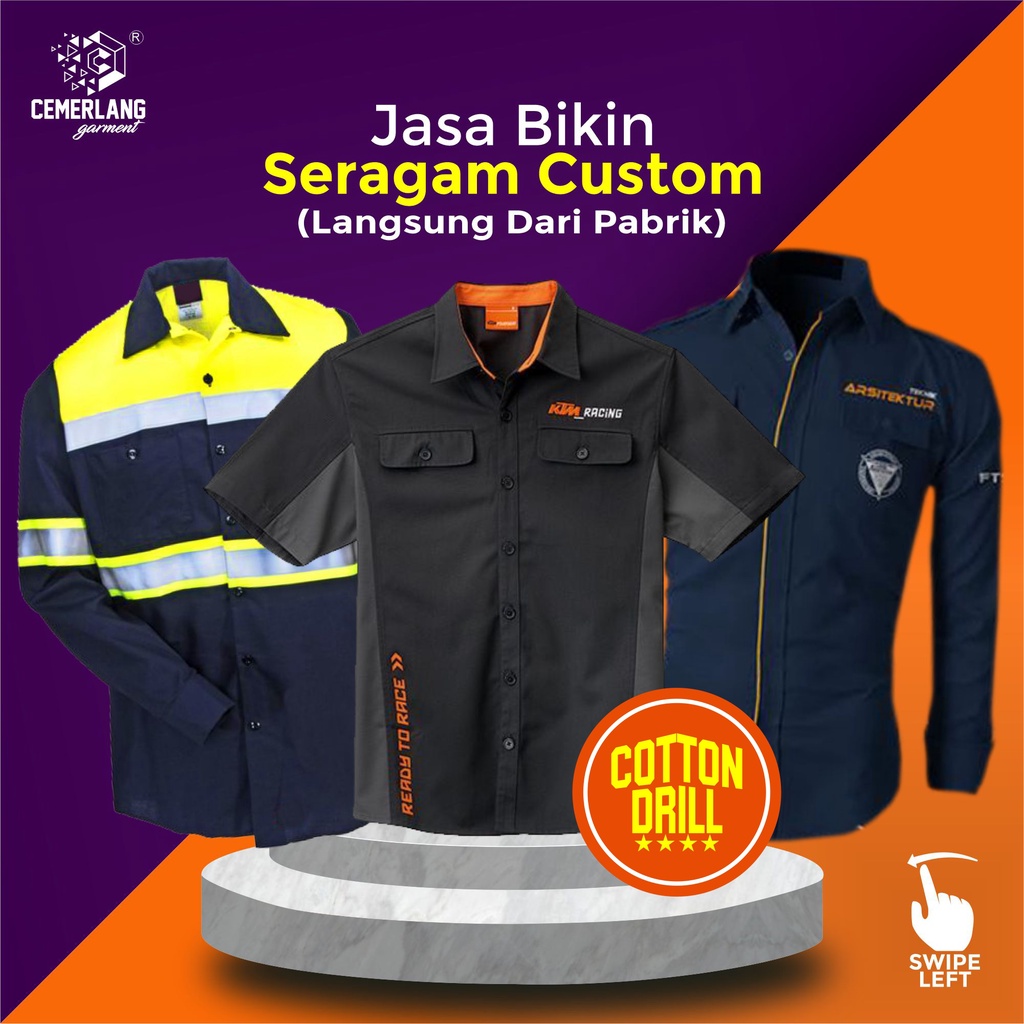 Jual SERAGAM CUSTOM PREMIUM | SERAGAM KANTOR | SERAGAM KERJA/KARYAWAN ...