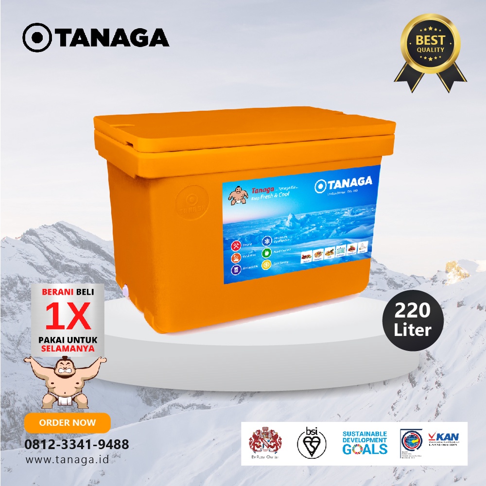 Jual Cool Box Tanaga Box Ikan Box Es Kapasitas 220 Liter Cooler Box ...
