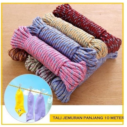 Jual TALI TAMBANG NILON 10 Meter Jemuran Anti Selip Jemur Baju Celana ...