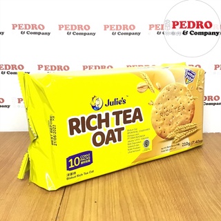 Jual Julies rich tea oat 210 gram - julie biskuit oats gandum 10 pack ...