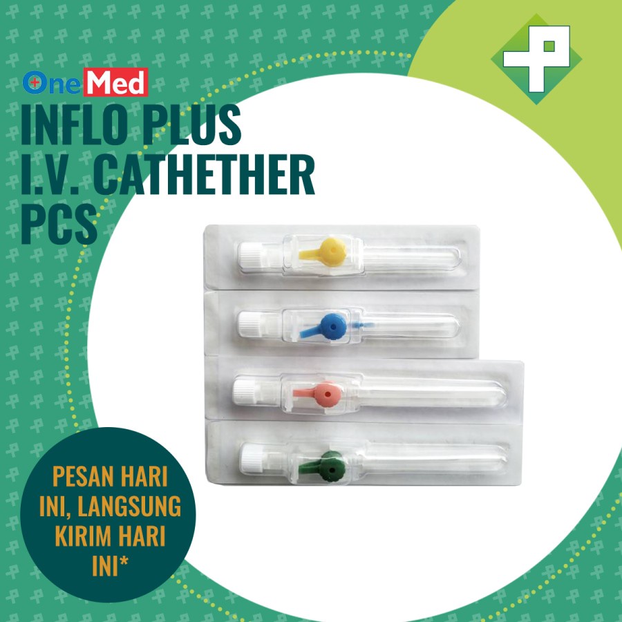 Jual Inflo Plus I.V. Cathether OneMed / Abocath 18, 20, 22, 24G Pcs ...