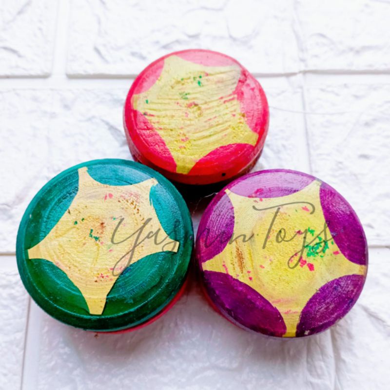Jual Mainan anak Yoyo kayu/Mainan jadul yoyo kayu murah/Mainan ...
