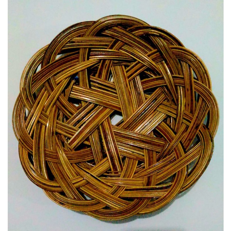 Jual Piring Lidi Anyam Piring Anyaman lidi Pernis GRADE A (Isi 50pcs ...