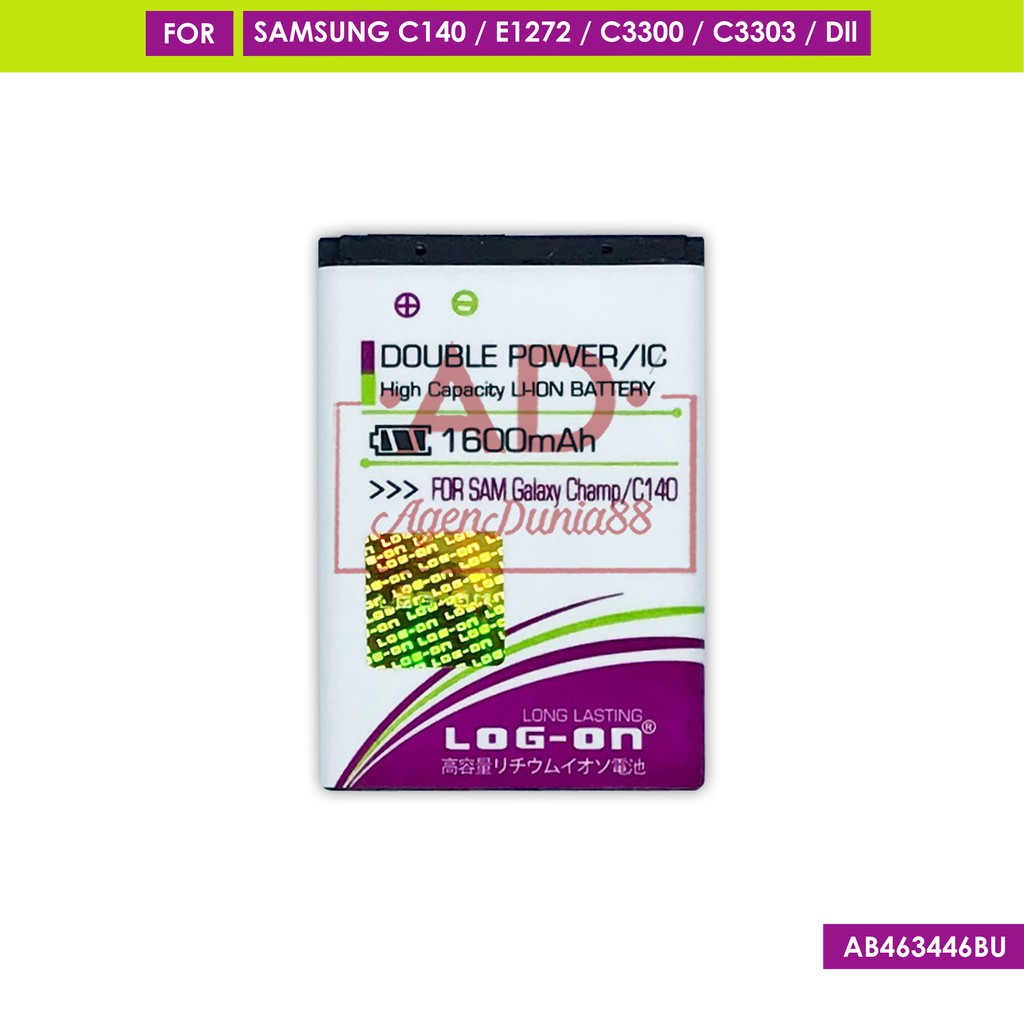 Jual BATERAI SAMSUNG E1272 - CHAMP C140 - C3300 C3303 B299 E1080 E1205 - LOG ON DOUBLE POWER ...