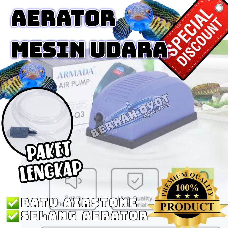 Jual PAKET LENGKAP AERATOR 1 LUBANG TINGGAL PAKAI BONUS BATU DAN SELANG ...