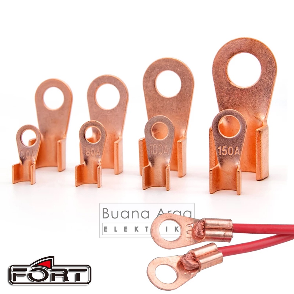 Jual FORT Skun Kabel Belah Copper OT-50A Scun Cable Lug OT 50A Tembaga | Shopee Indonesia
