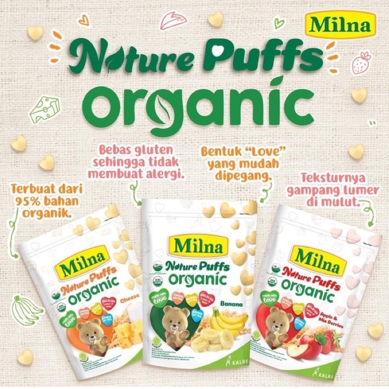 Jual Milna Nature Puffs Organis | Shopee Indonesia