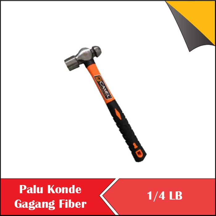 Jual Palu Konde 1/4 LB Ball Pein Hammer Handle Fiber Camel Fukuda ...
