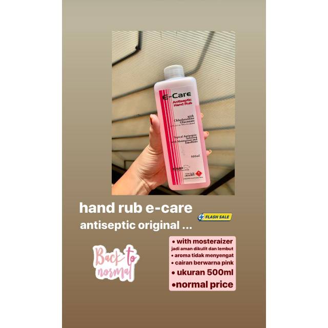 Jual Hand Sanitizer E-Care Antiseptic Hand Rub (Original 100%) | Shopee ...