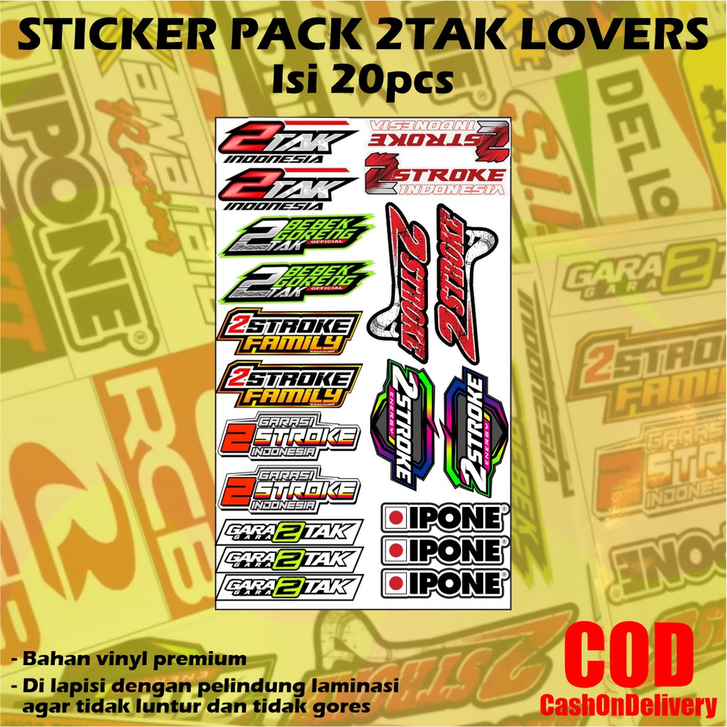Jual STIKER PACK 2TAK LOVERS ISI 9pcs/20pcs Stiker 2TAK LOVERS Stiker ...