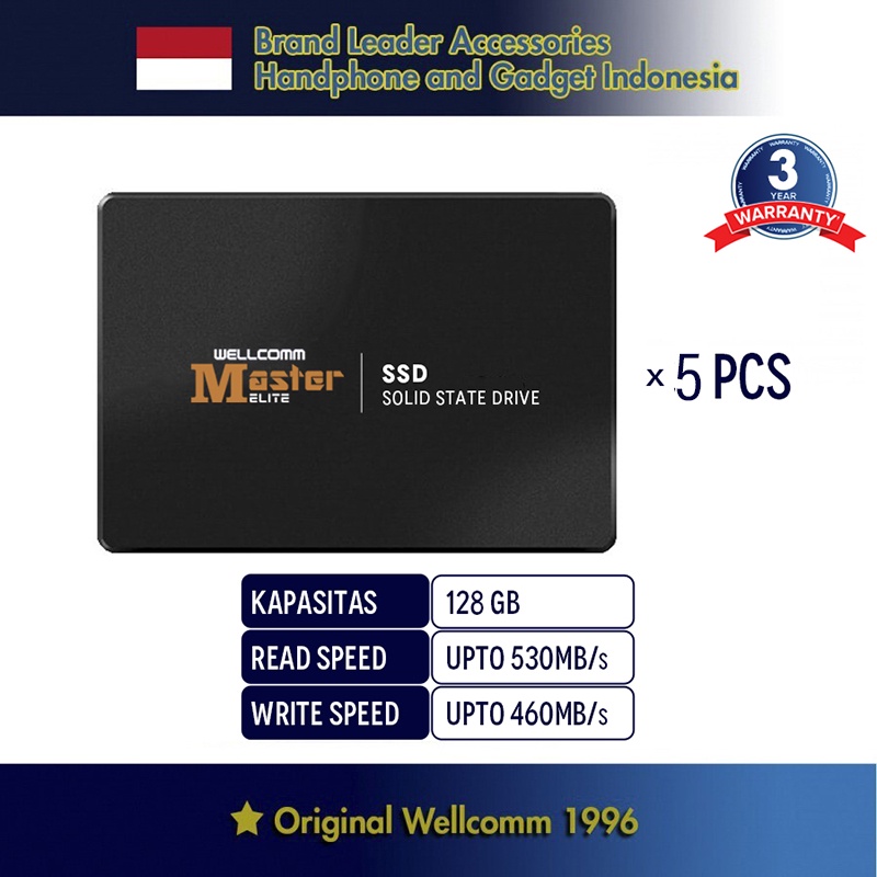 Jual (GROSIR) WELLCOMM SSD 128 GB ELITE SATA III 2.5" / SSD Murah / SSD ...