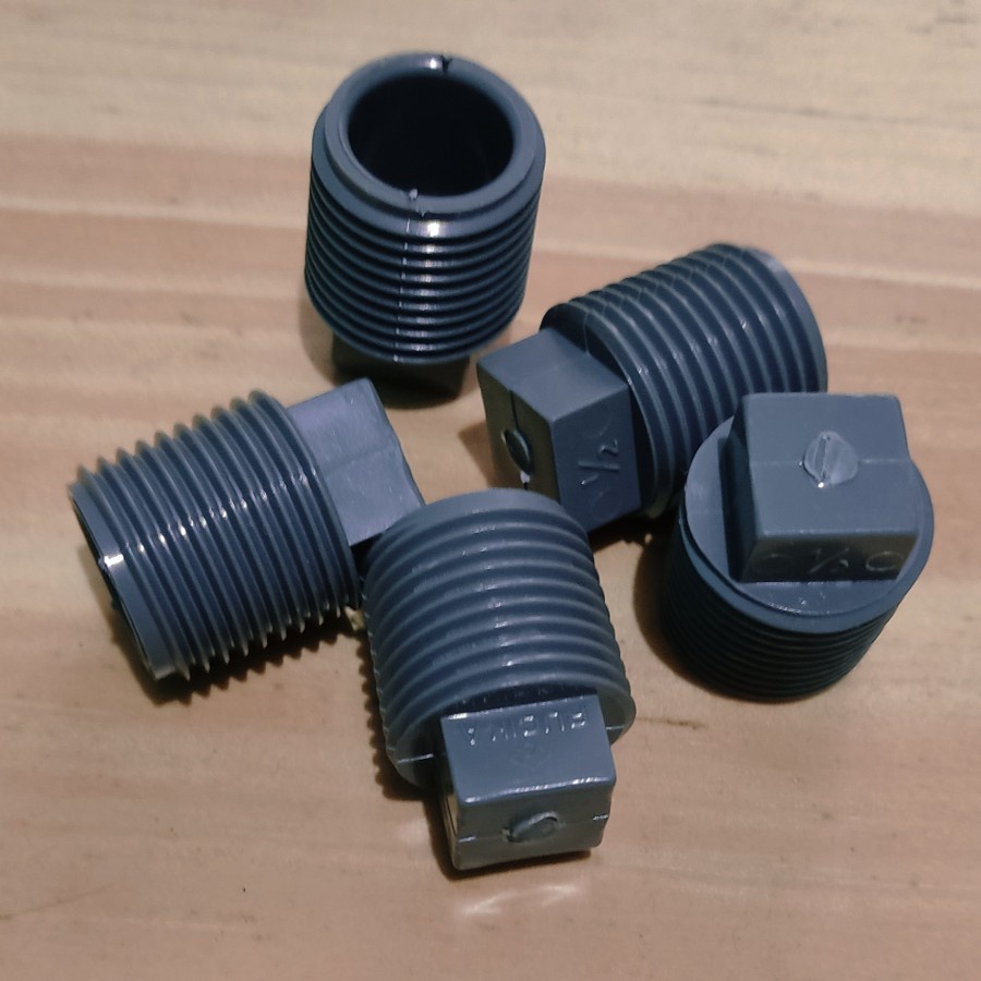 Jual Plug Dop Drat Luar PVC 1/2" inch Rucika Tutup Keran Kran Drain ...