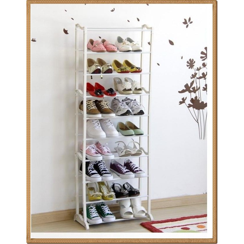 Rak Sepatu Portable 10 Tingkat Hingga 30 Pasang Sepatu | Shopee Indonesia