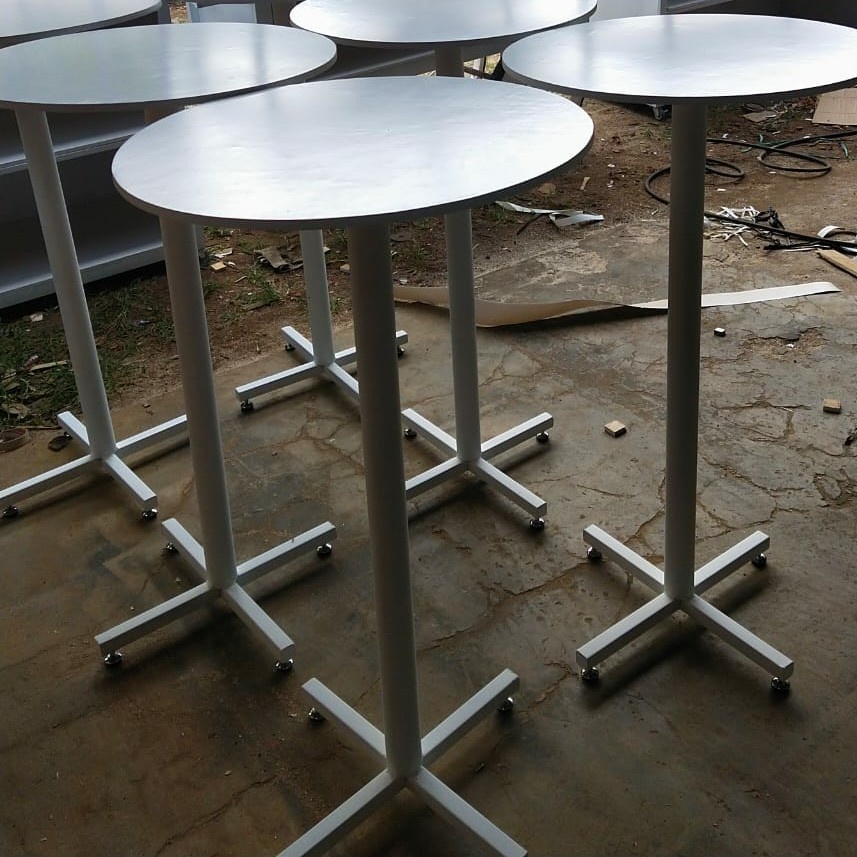 Jual Meja Cafe Resto Bulat Diameter 60cm Tinggi 110cm Meja Bar Indonesia|Shopee Indonesia
