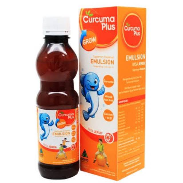 Jual CURCUMA PLUS EMULSION GROW RASA STRAWBERRY/JERUK/BLACKURRANT SYR ...