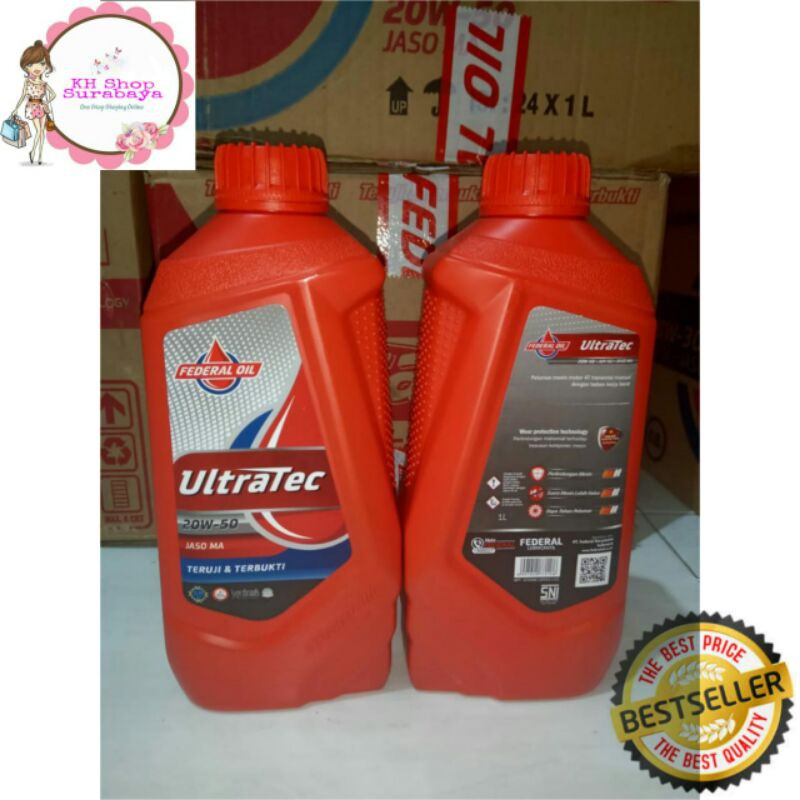 Jual Oli Federal Ultratech Merah 1L 4 tak original Resmi | Shopee Indonesia