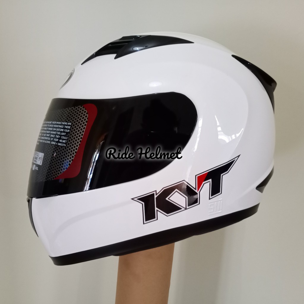 Jual Helm Full Face KYT R10 Solid White Glossy Metalic Putih Polos ...