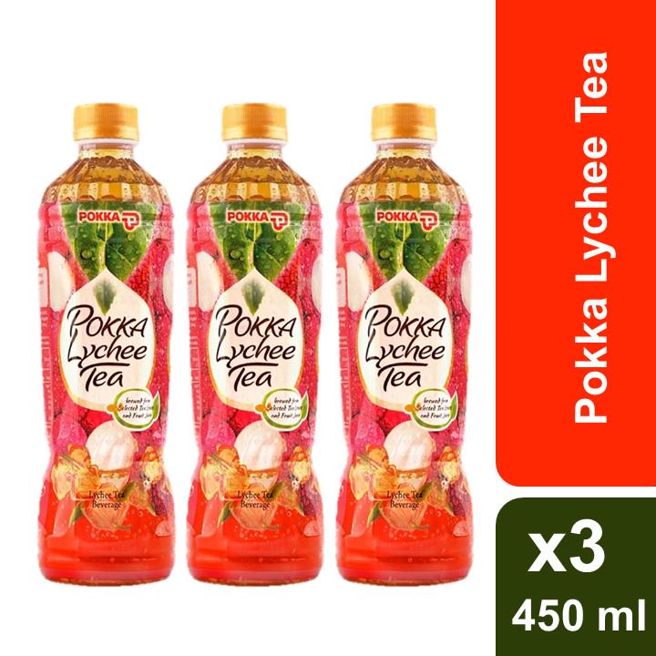 Jual Pokka Lychee Tea 450 ml x 3 pcs Indonesia|Shopee Indonesia