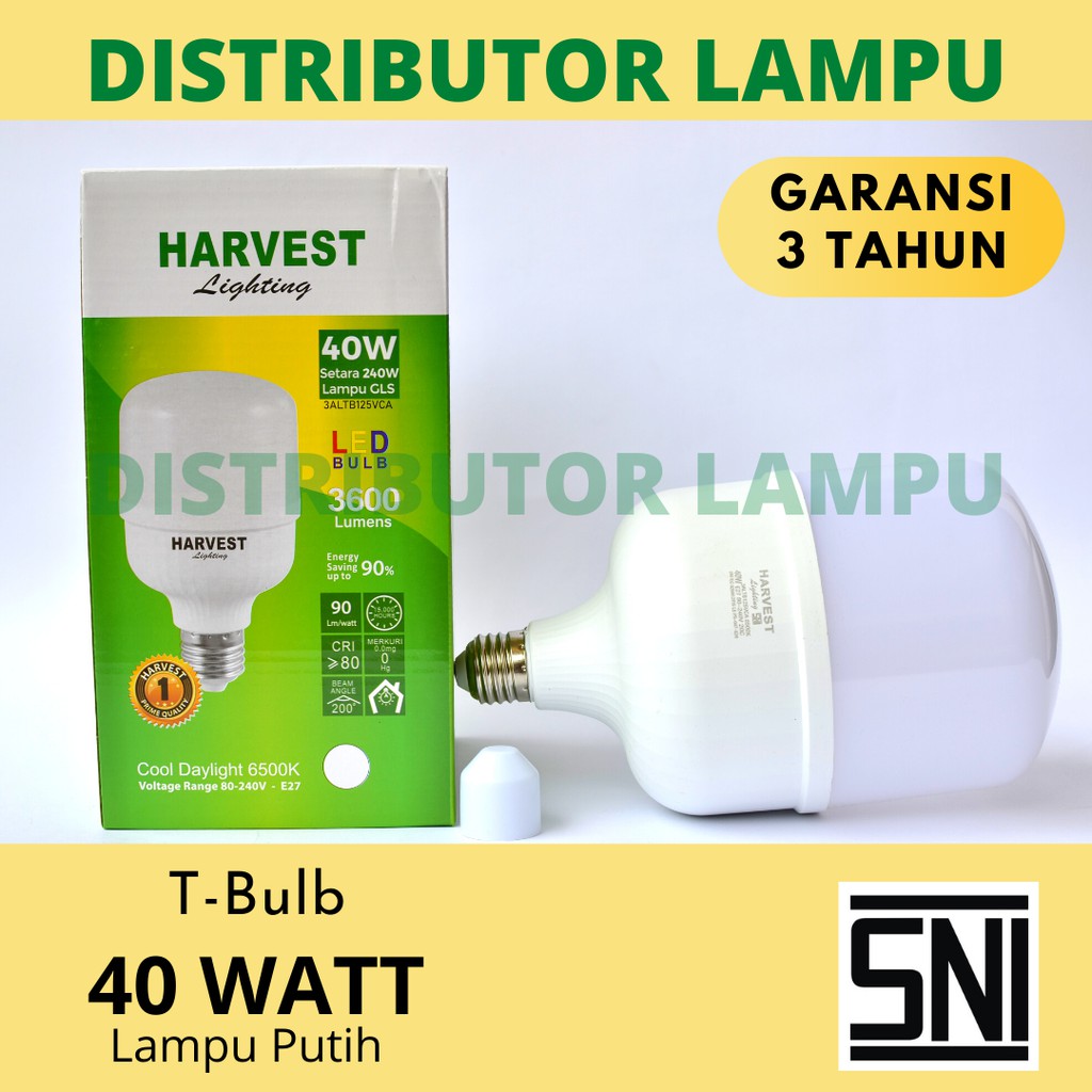 Jual LAMPU KAPSUL LED 40W Garansi 3 Tahun Bohlam LED A Bulb 40 Watt | Shopee Indonesia