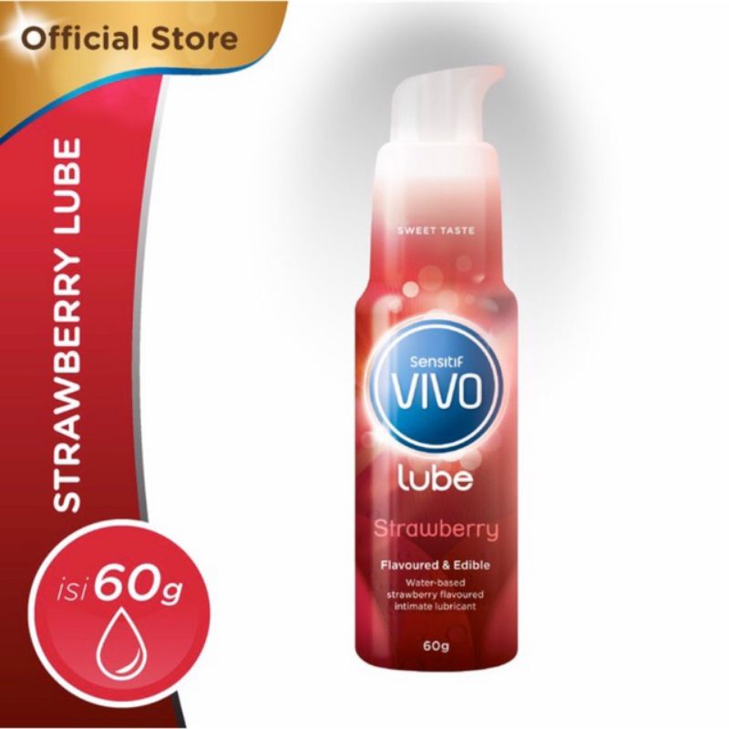 Jual Vivo pelumas strawberry lube 60ml | Shopee Indonesia
