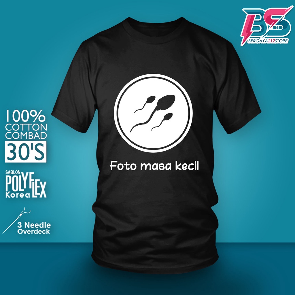 Jual Kaos Distro FOTO MASA KECIL Cotton Combed 30s Terlaris Pria Wanita ...