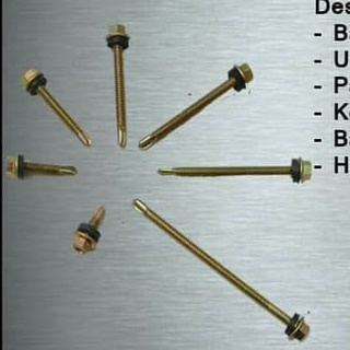 Jual baut baja ringan 2 cm baut roofing paku sekrup atap | Shopee Indonesia