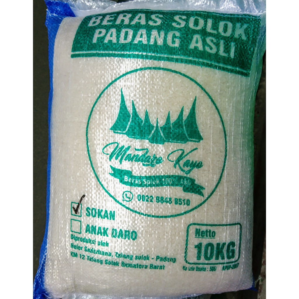 Jual Beras Solok Bareh Solok Padang - SOKAN 10kg | Shopee Indonesia
