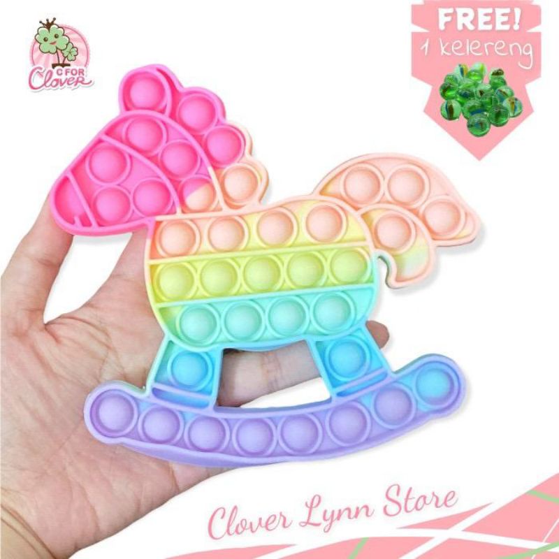 Jual POP IT PASTEL ROCKING HORSE / popit tiktok vir kudaan | Shopee ...