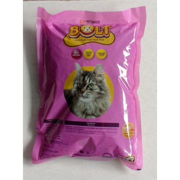 Jual Makanan kucing bolt salmon cat food 1 Kg | Shopee Indonesia