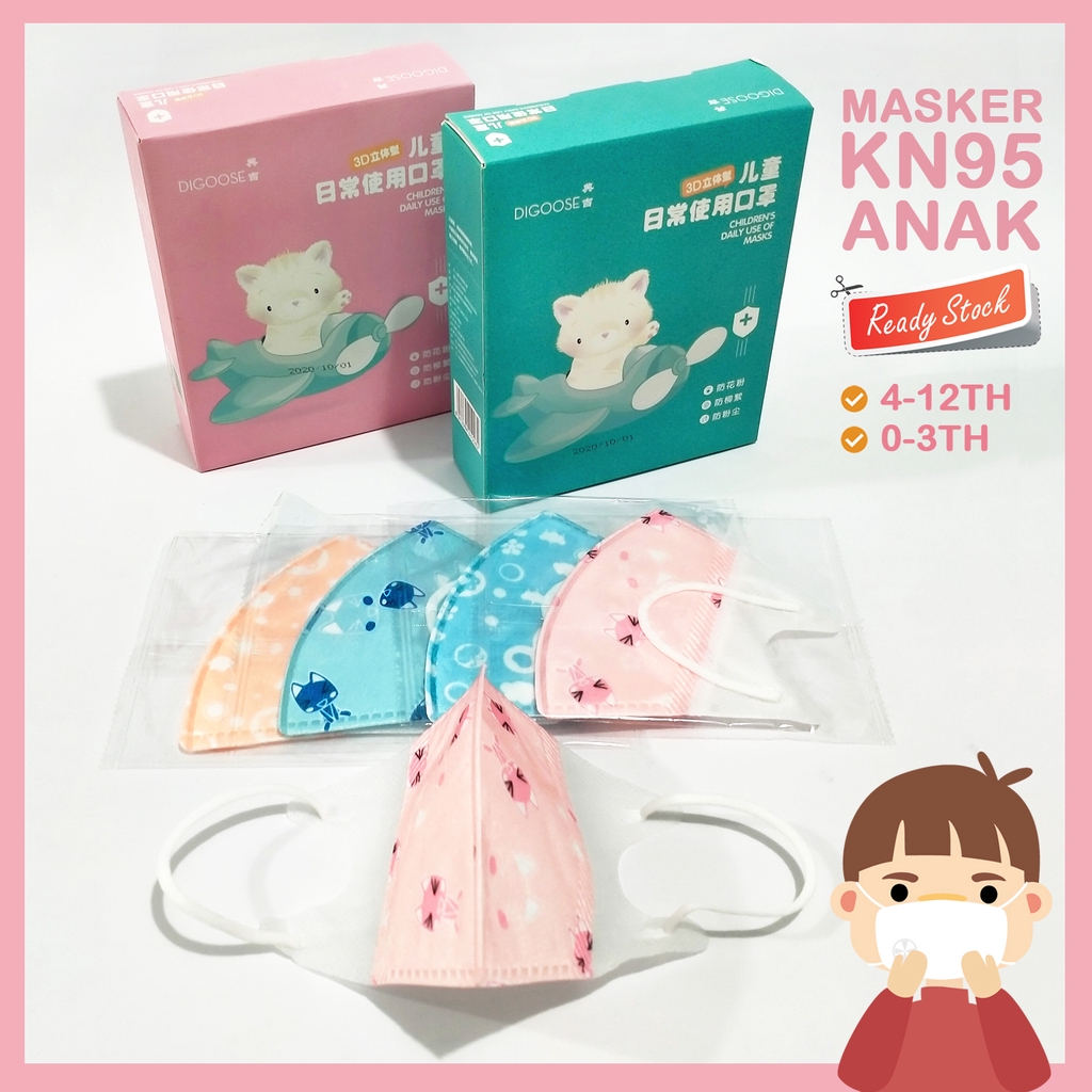 Jual Masker Anak KN95 kn 95 Kids karakter disposable mask Masker Anak ...
