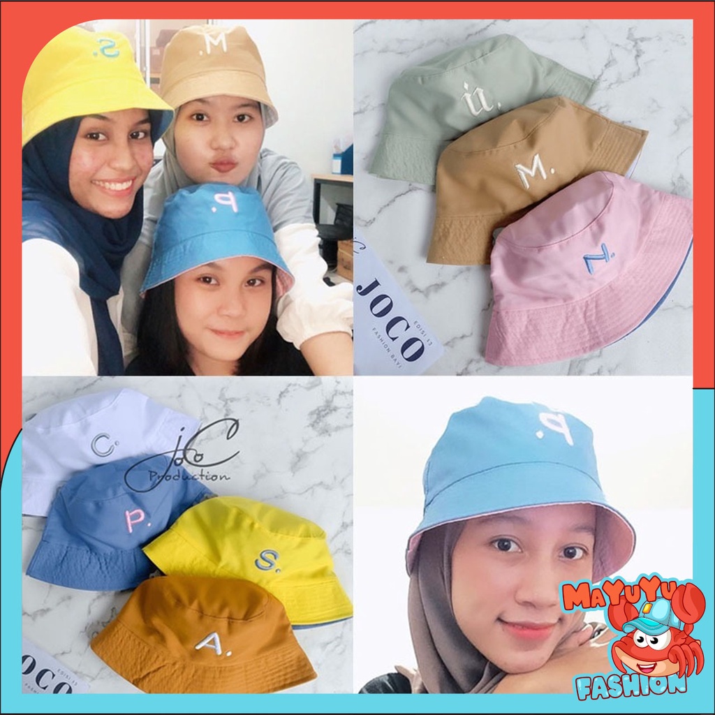 Jual MaYuYu - Topi Remaja - Bucket Motif Abjad - Fashion Hat - Motif ...