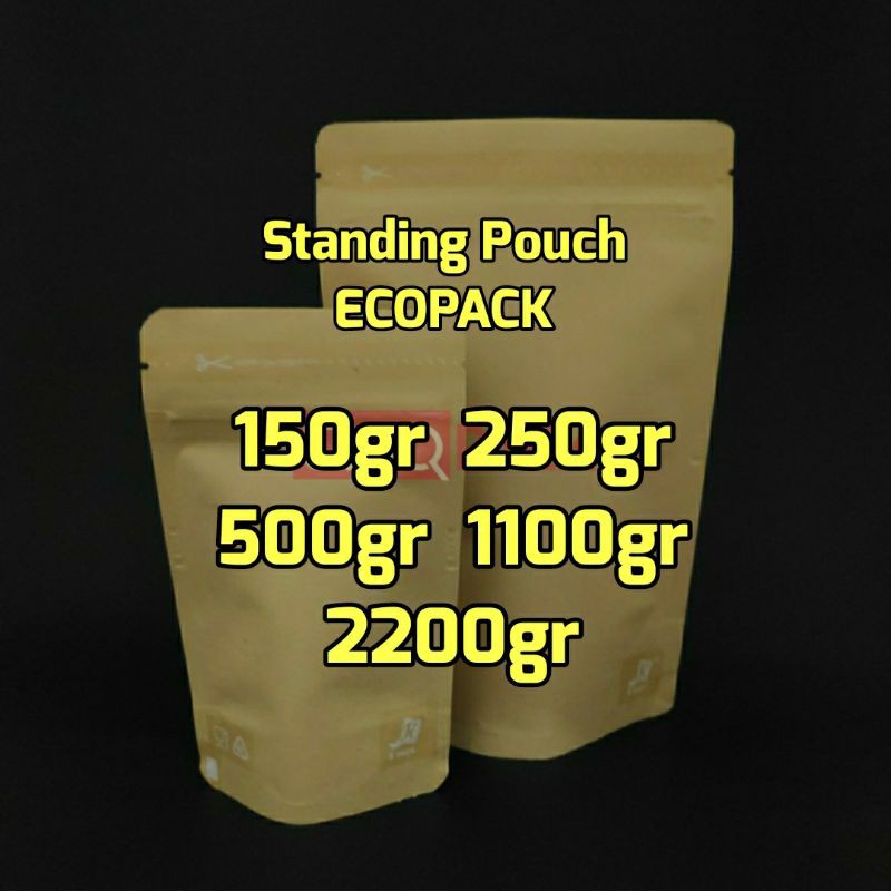 Jual Kpack Standing Pouch Ecopack 150gr 250gr 500gr 1100gr 2200gr ...