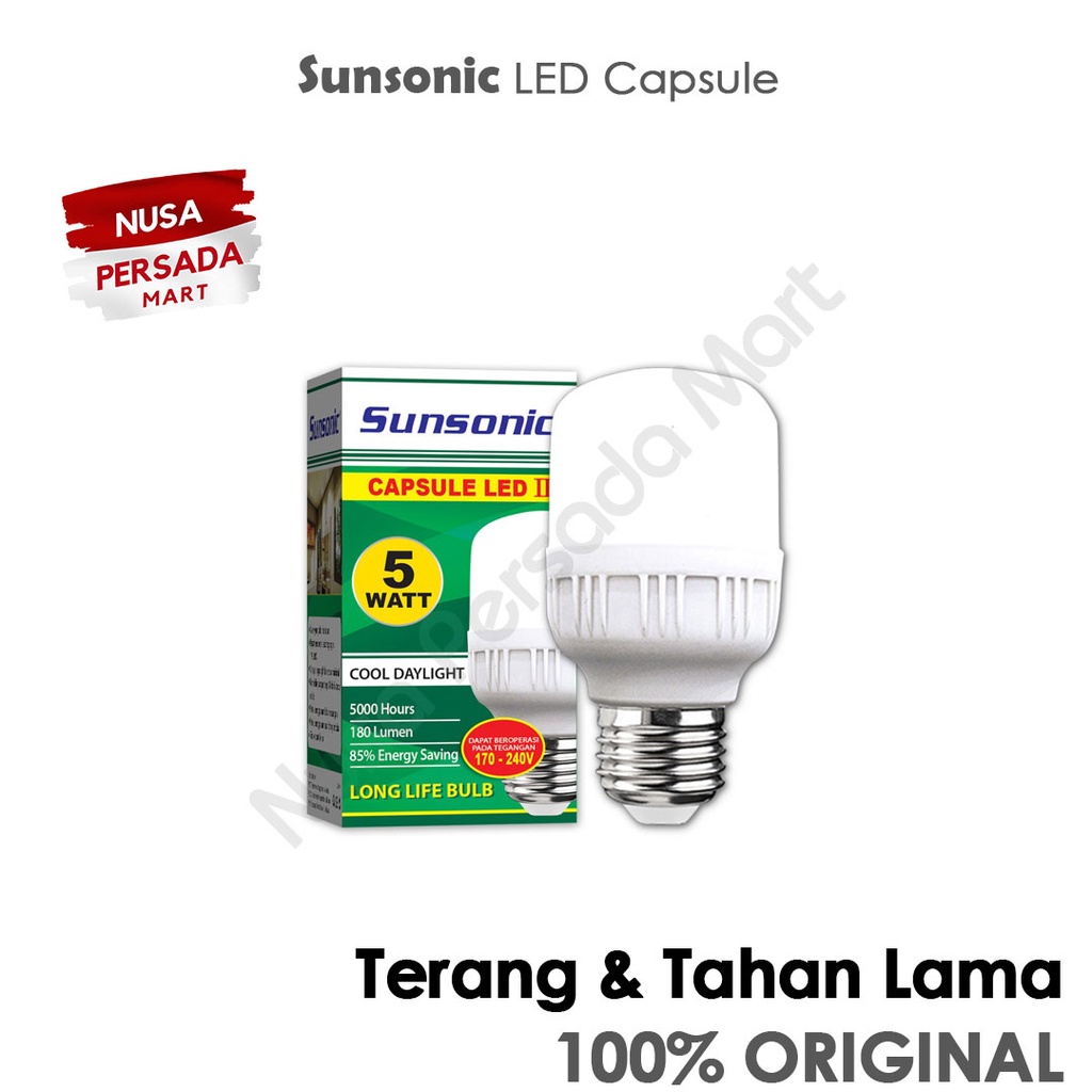 Jual SUNSONIC CAPSULE II LED 5W - PUTIH | Shopee Indonesia