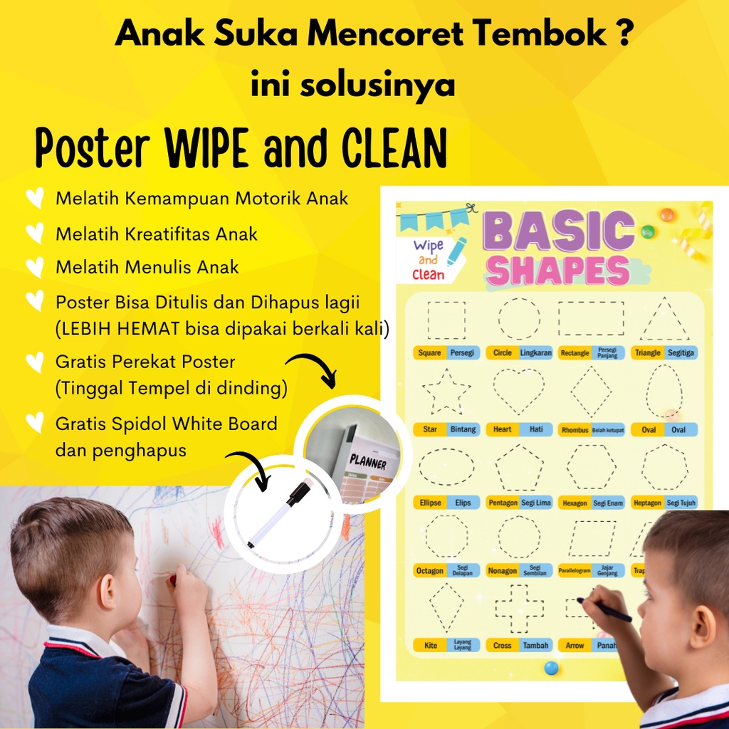 Jual POSTER BELAJAR Anak | POSTER WIPE AND CLEAN | Shopee Indonesia