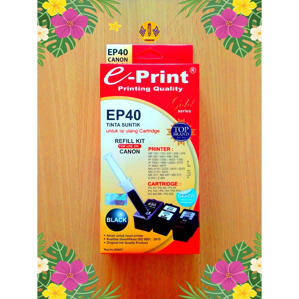Jual Tinta Suntik E-Print Refill Kit Gold Canon EP40 Hitam | Shopee ...
