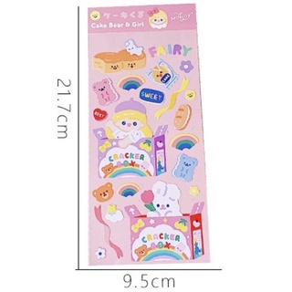 Jual sticker beruang stiker lucu stiker journaling bullet journal ...