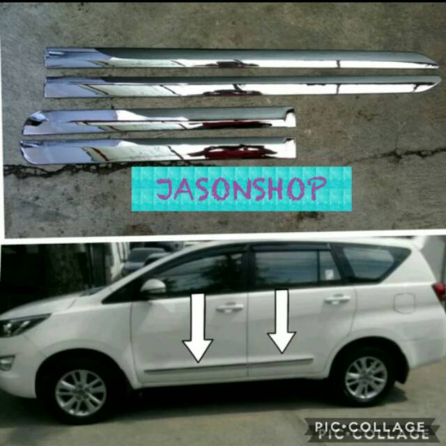 Jual lis body samping INNOVA REBORN 2016-2021 side body moulding hitam ...